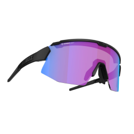 Occhiali Bliz Breeze small nero opaco lente nano optics rosa/viola/blu ...